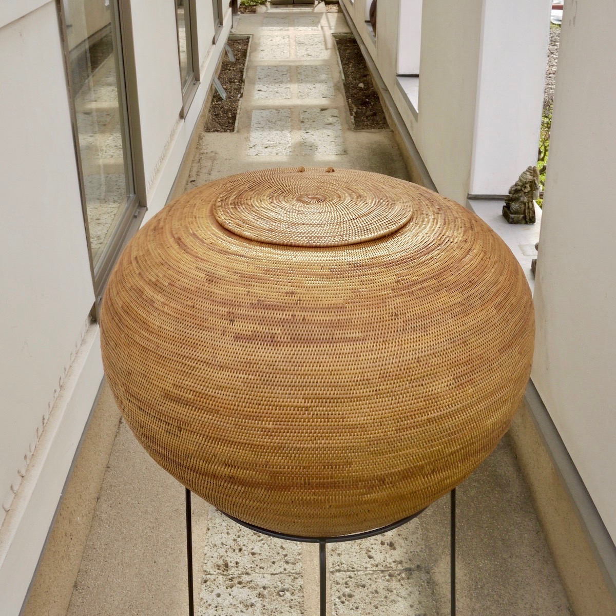 まるるん（ボール） Lサイズ (BOX429_A) Rosily(ロージリー) バリ島 アタかご雑貨 蓋付きバスケット